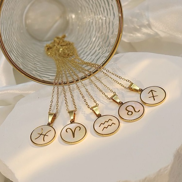 Jewelry | New 18k Gold Plated Zodiac Sign Necklace | Poshmark